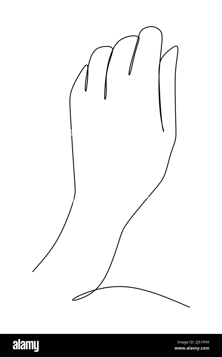 Elegant line art gesture Cut Out Stock Images & Pictures - Alamy