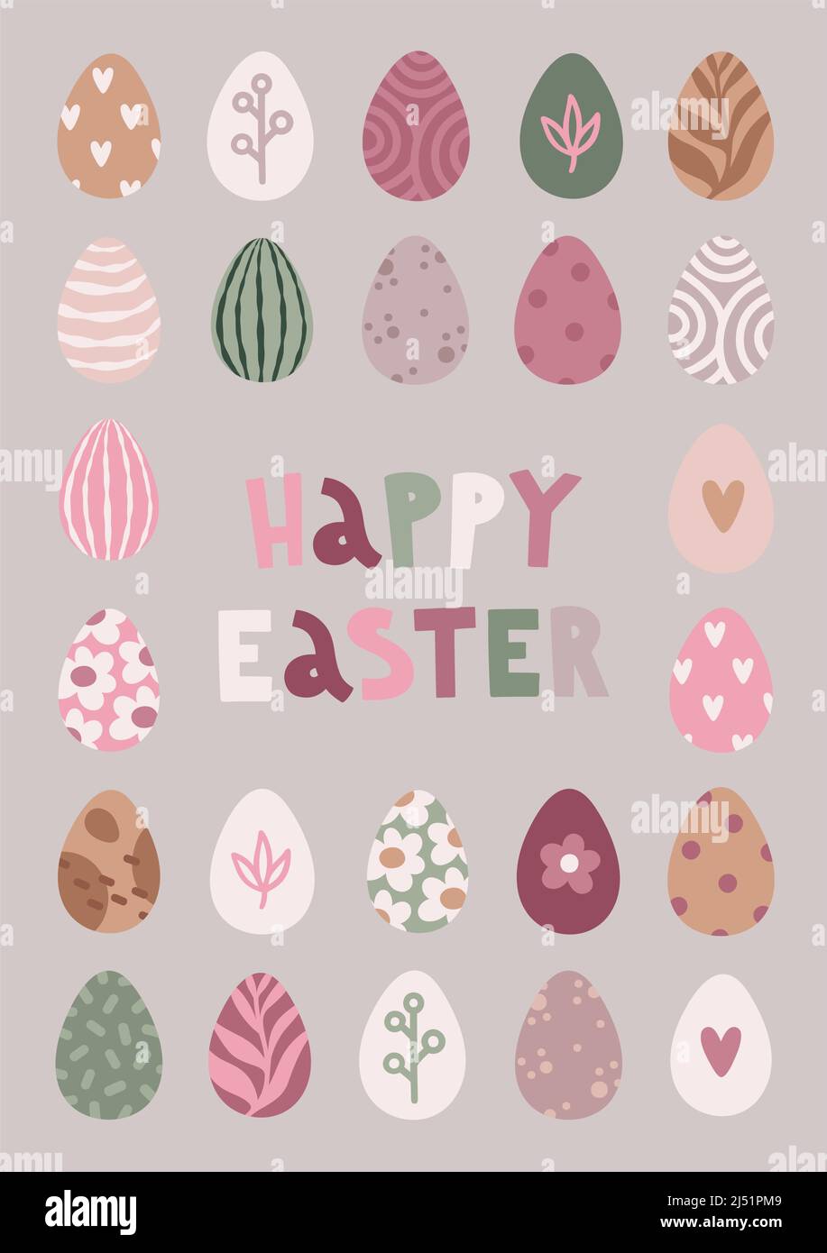 Easter eggs poster Stock Vector Image & Art - Alamy