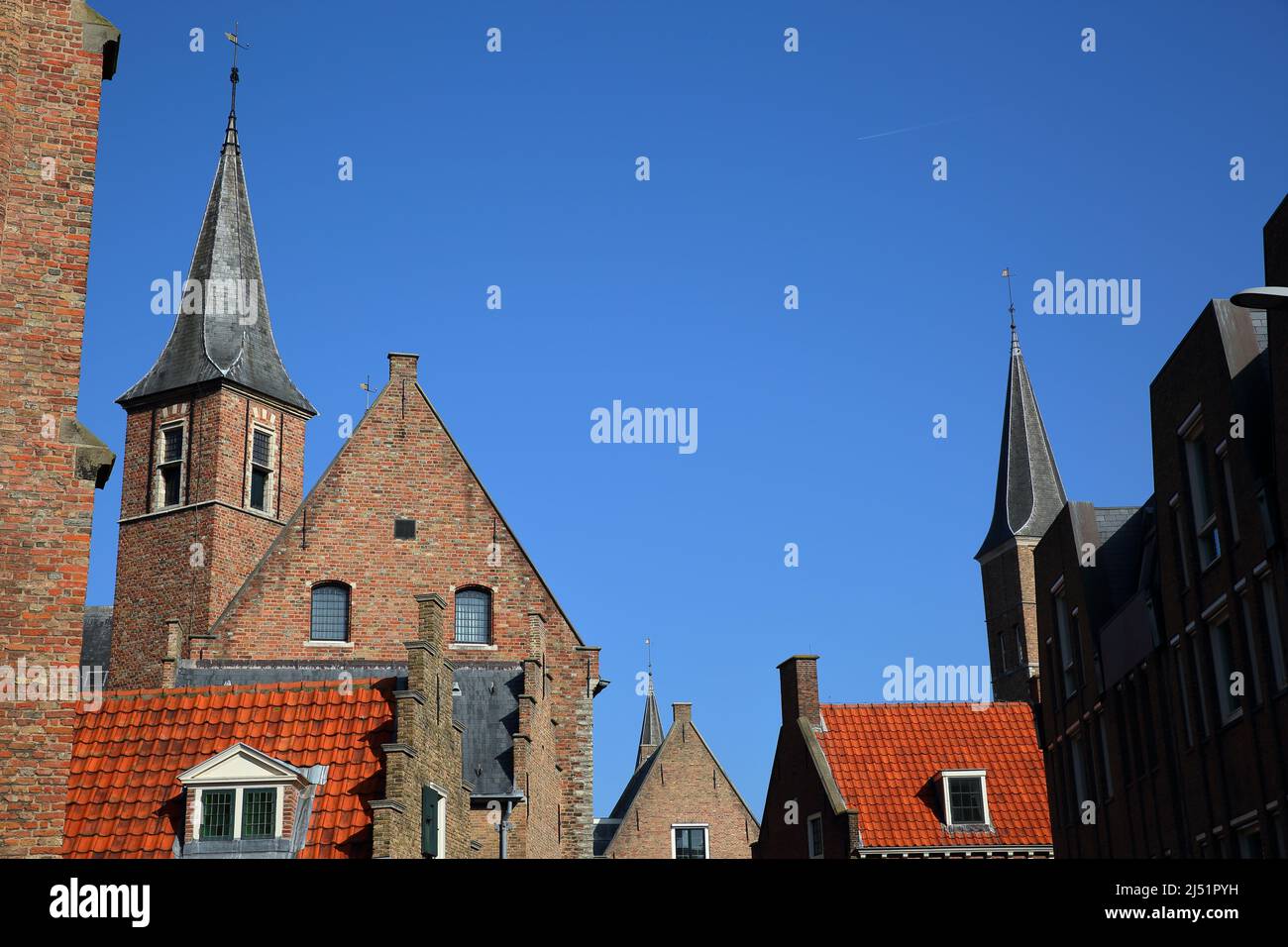 Medieval and historic architecture (with turrets) around the Abbey ...