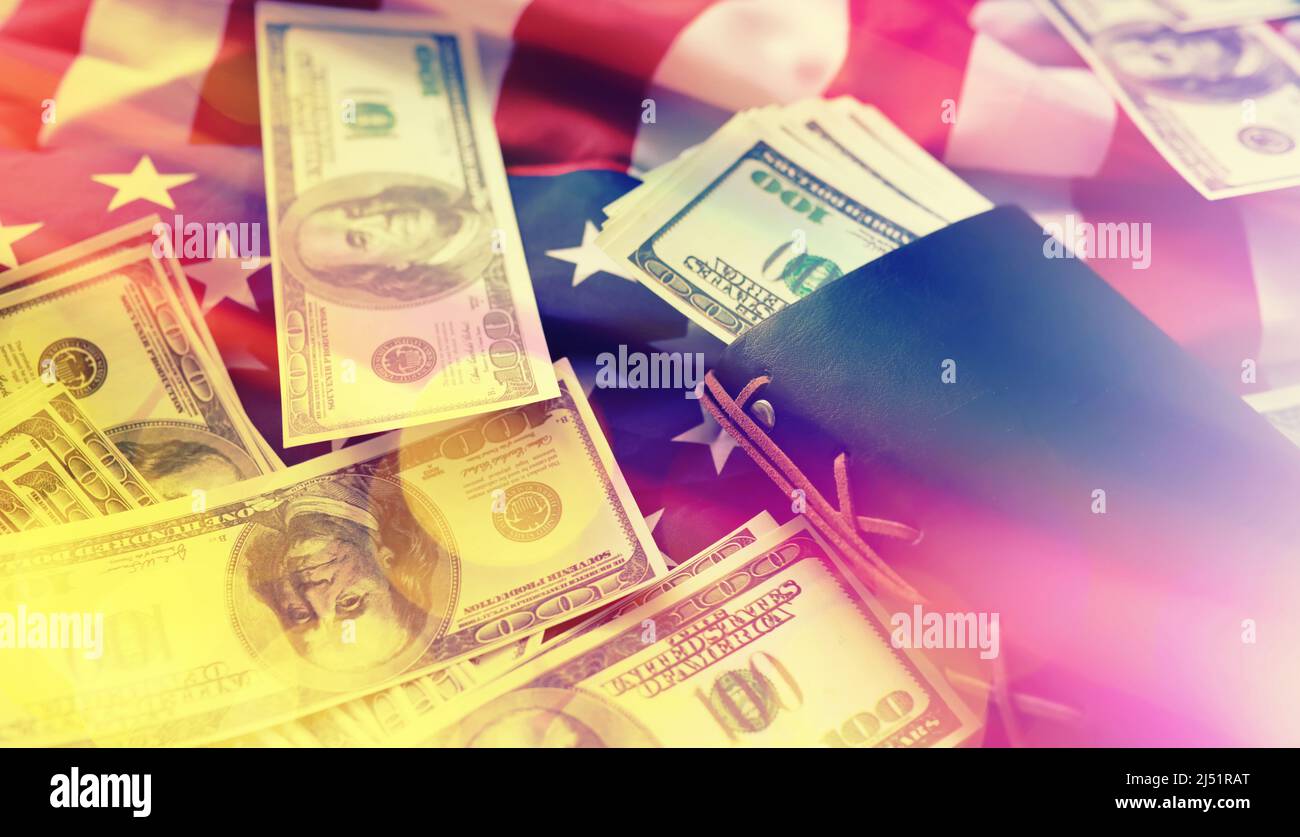 Symbol on American flag. Mortgage credit lending. Housing safety Stock ...