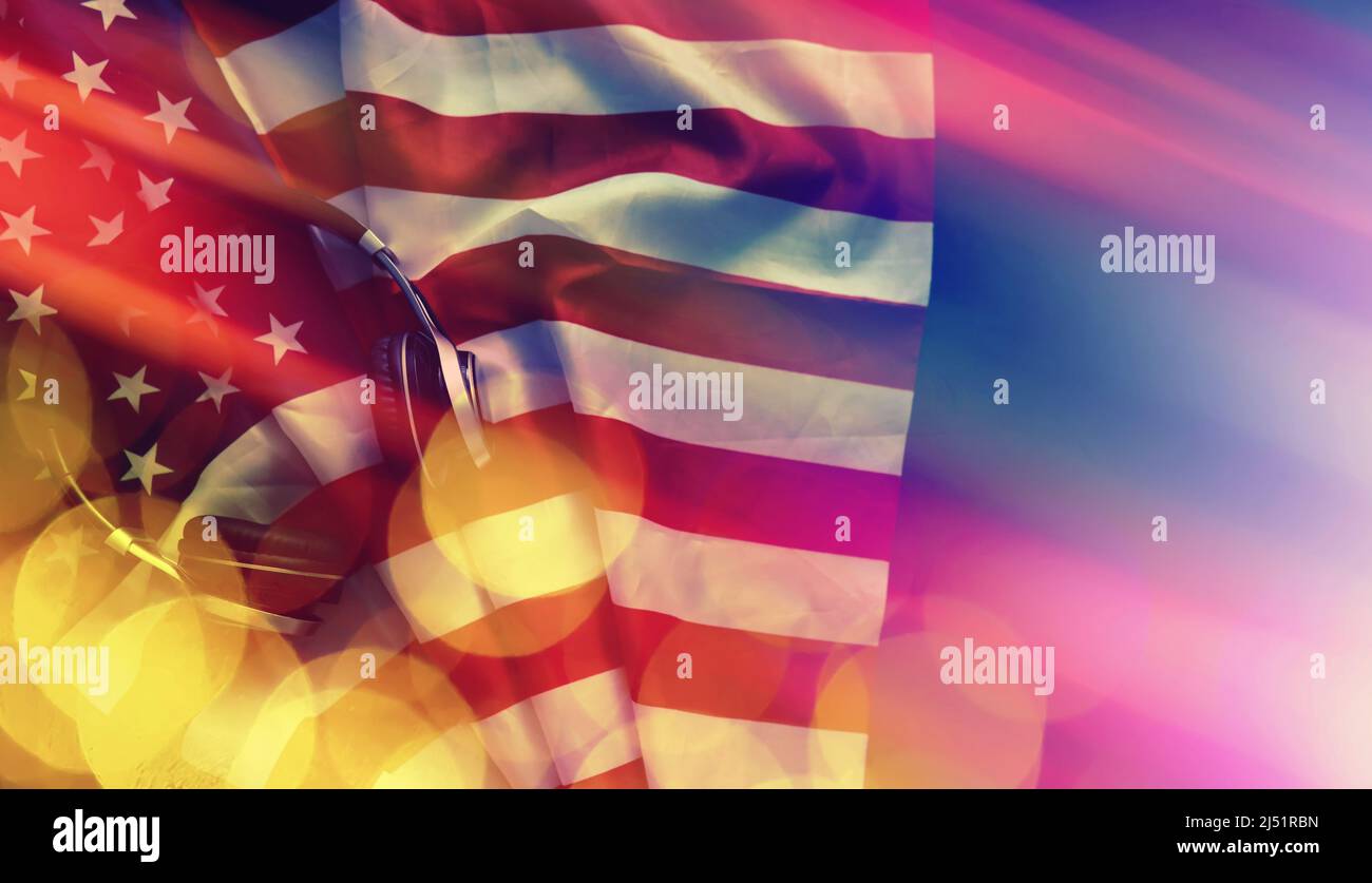 Symbol on American flag. Mortgage credit lending. Housing safety Stock ...