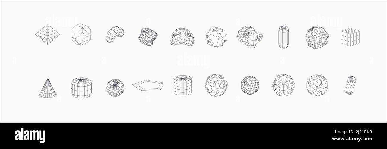 Memphis abstract shapes on white background. Vintage retro design ...