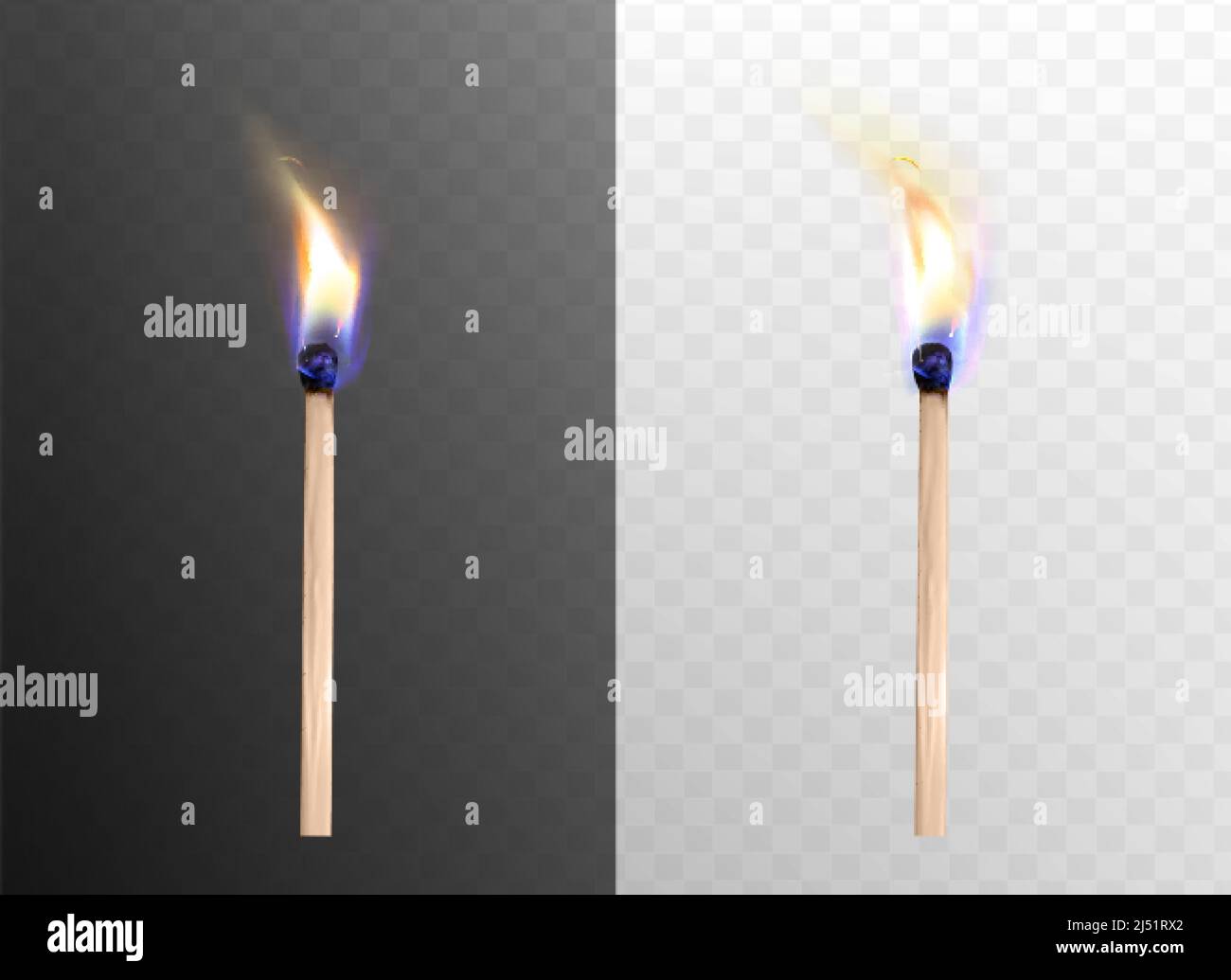 Match Flame White Background
