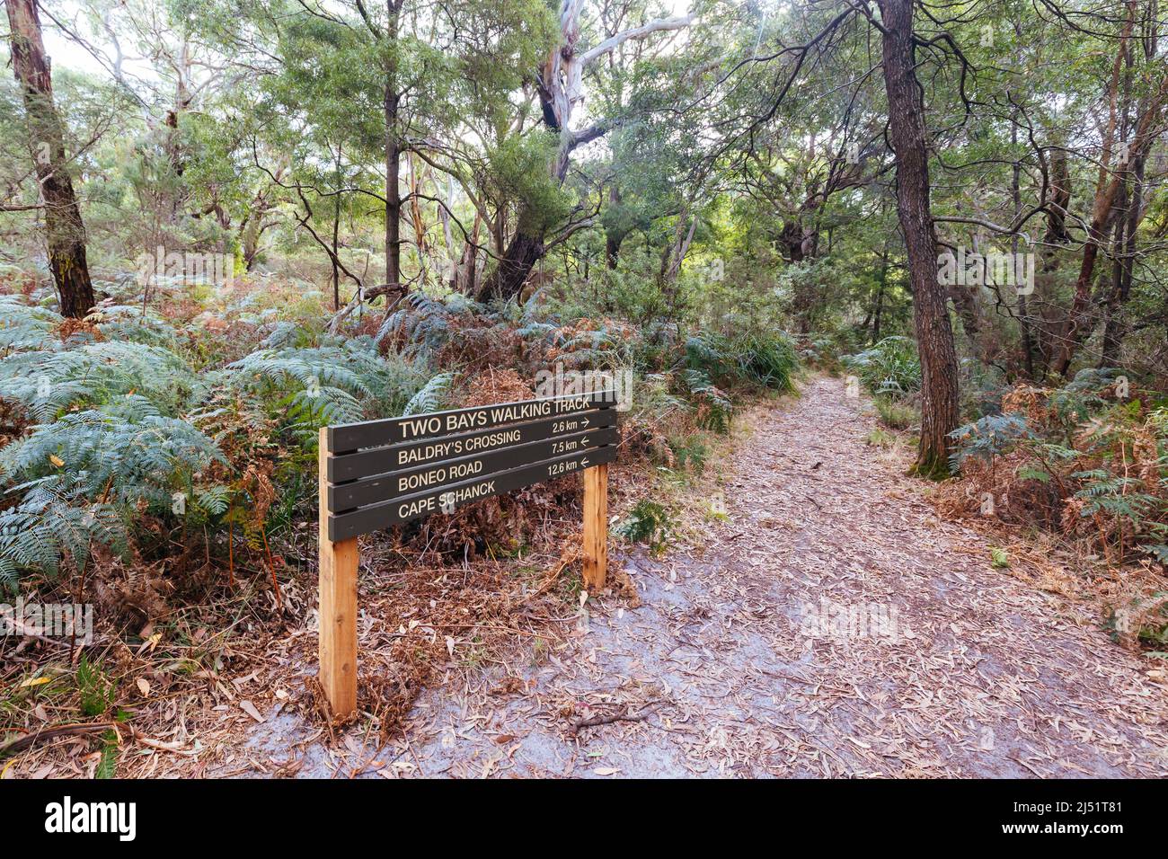 Two Bays Walking Track in Australia Stock Photo - Alamy