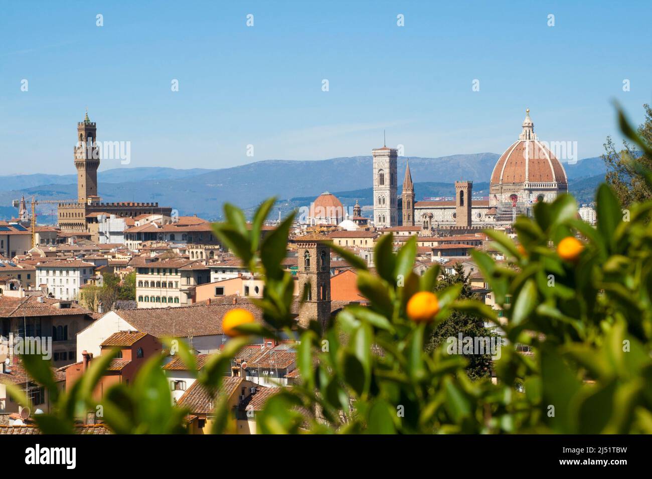 Italy, Tuscany, Florence city. View from Michelangelo square Stock ...