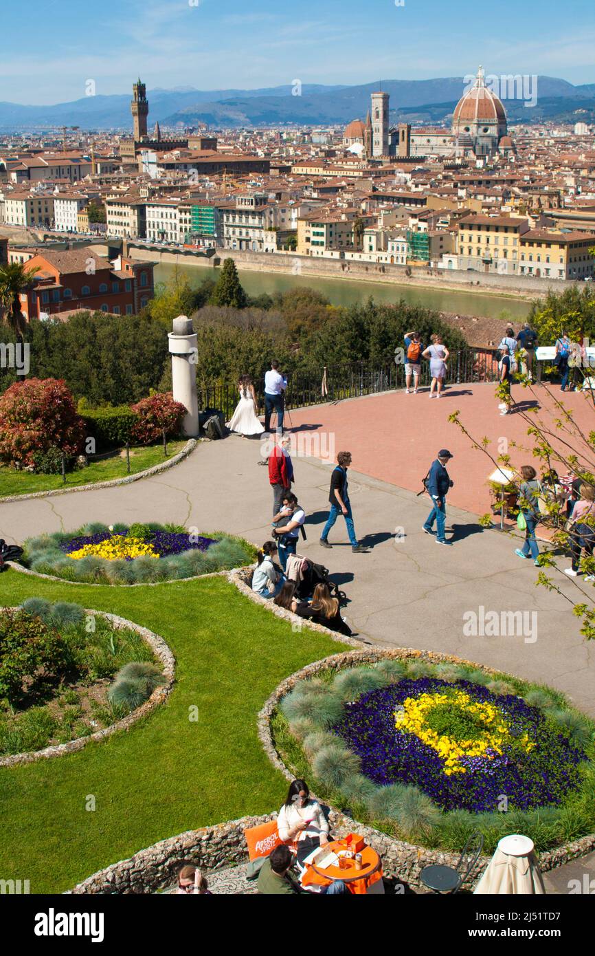 Italy, Tuscany, Florence city. View from Michelangelo square Stock ...