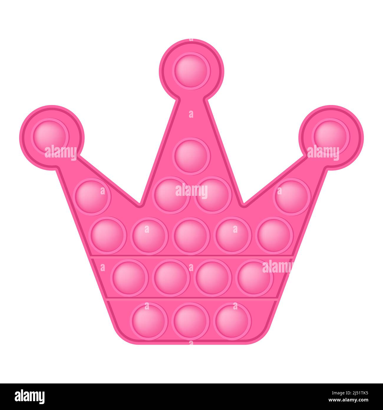 Pop it fuchsia pink crown for a Valentines day as a fashionable silicon ...