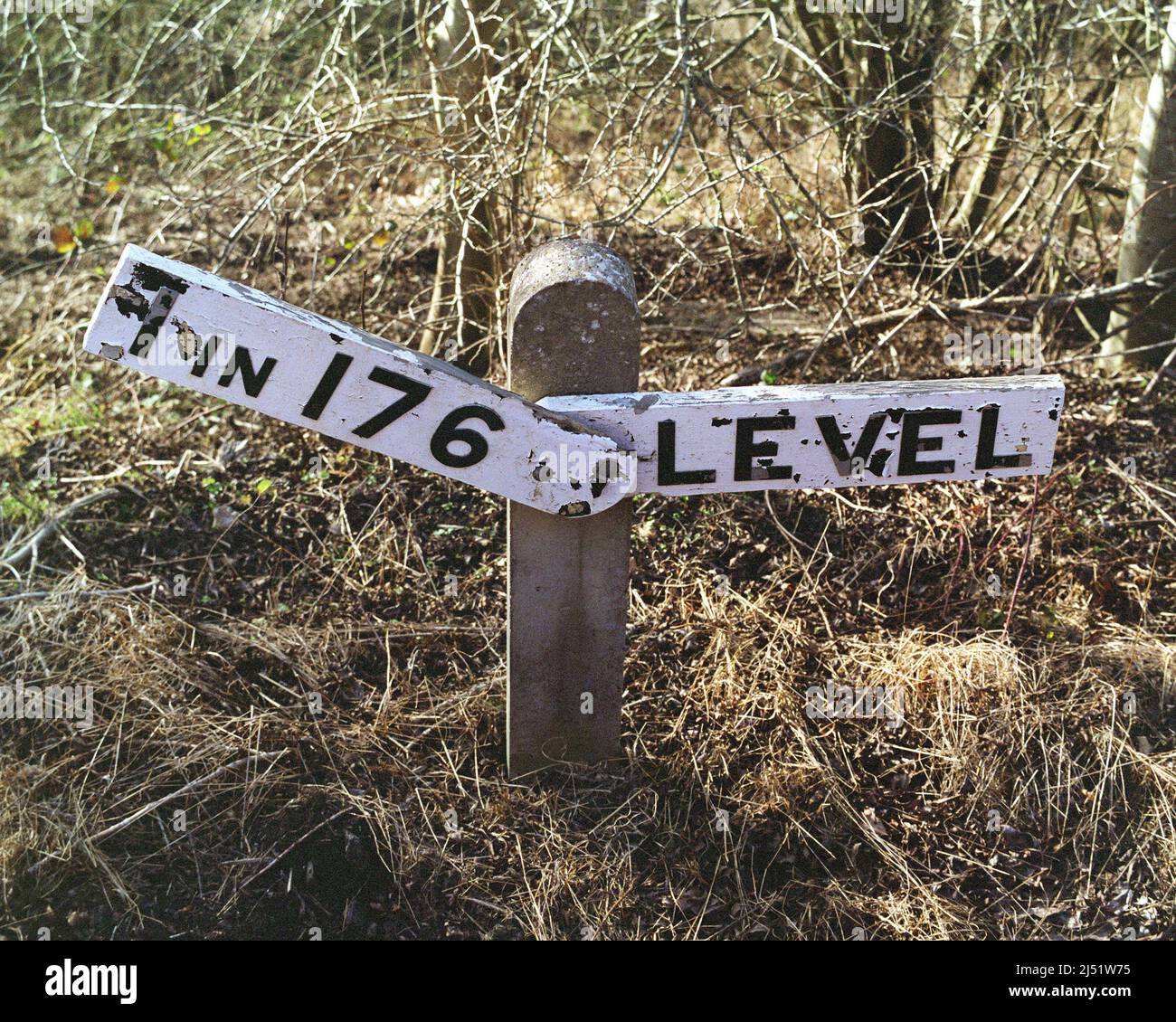 Gradient Signs shows "1 in 176" and "level" on a heritage railway in ...