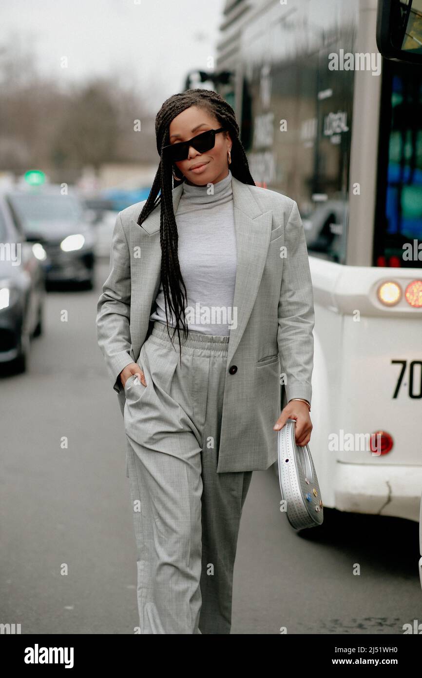 Street style, Ellie Delphine arriving at Coperni Fall-Winter 2022-2023 ...