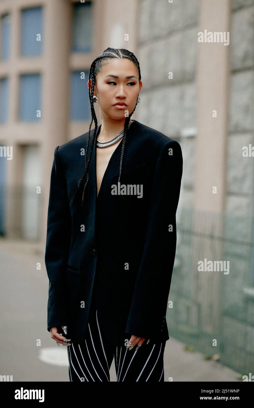 Street style, Jaime Xie arriving at Ludovic de Saint Sernin Fall-Winter ...