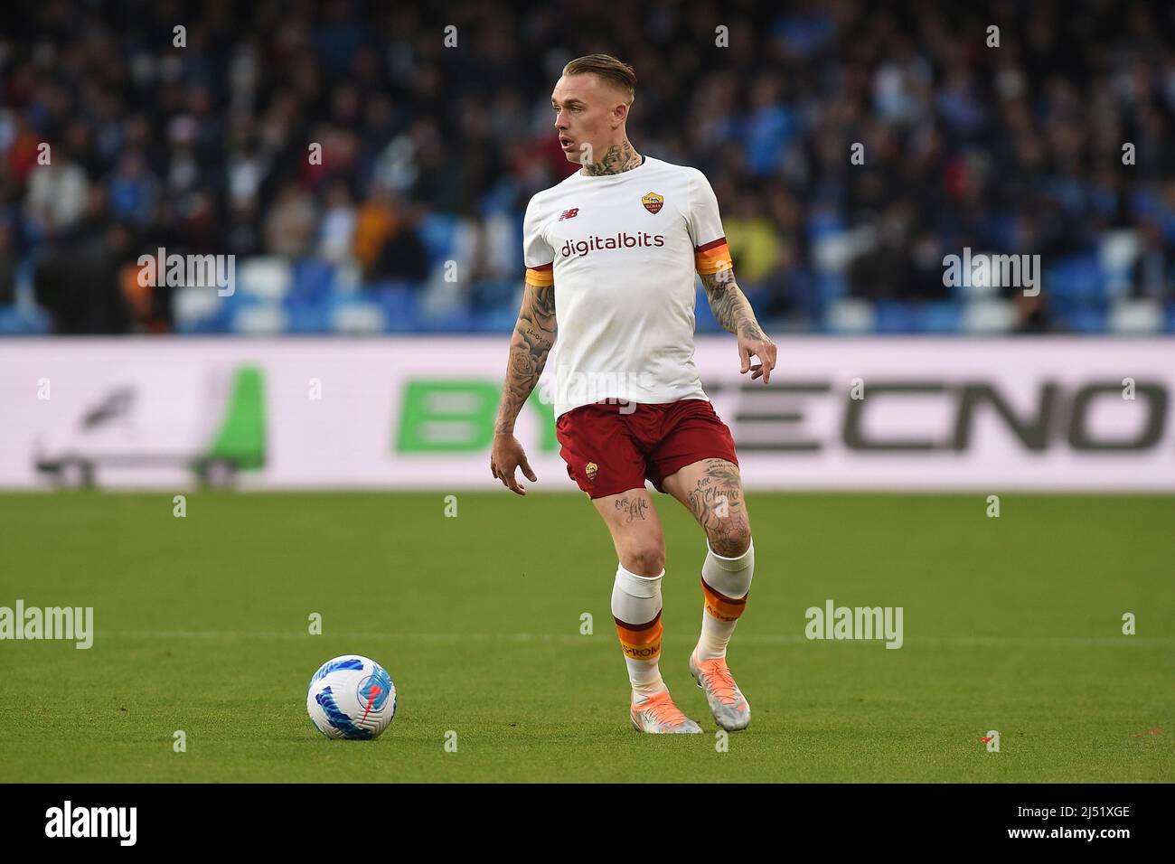 Rick Karsdorp of AS Roma during the Serie A match between SSC Napoli ...