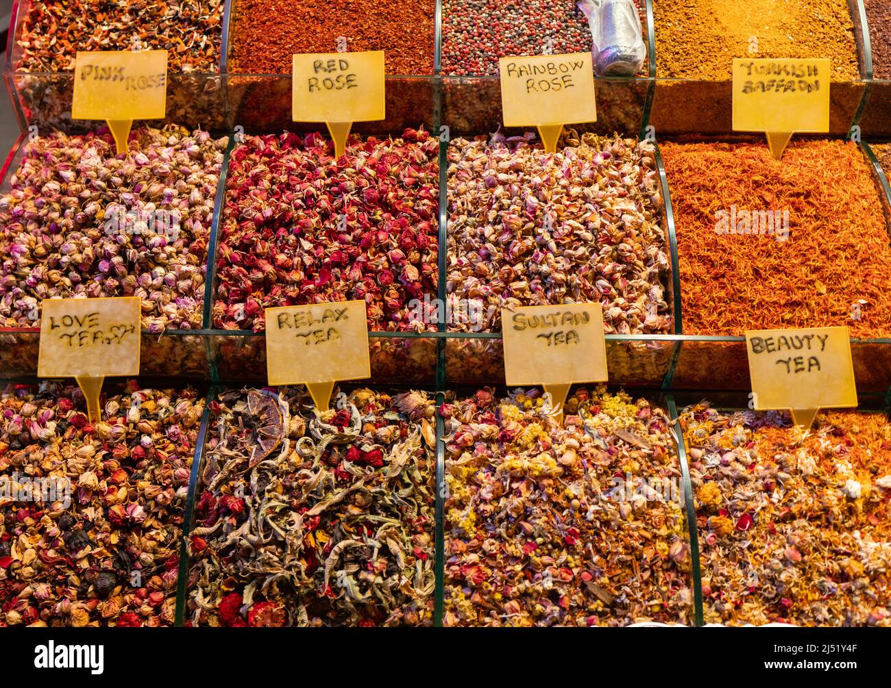 Various turkish floral fruit tea with name tags for sale at Grand ...