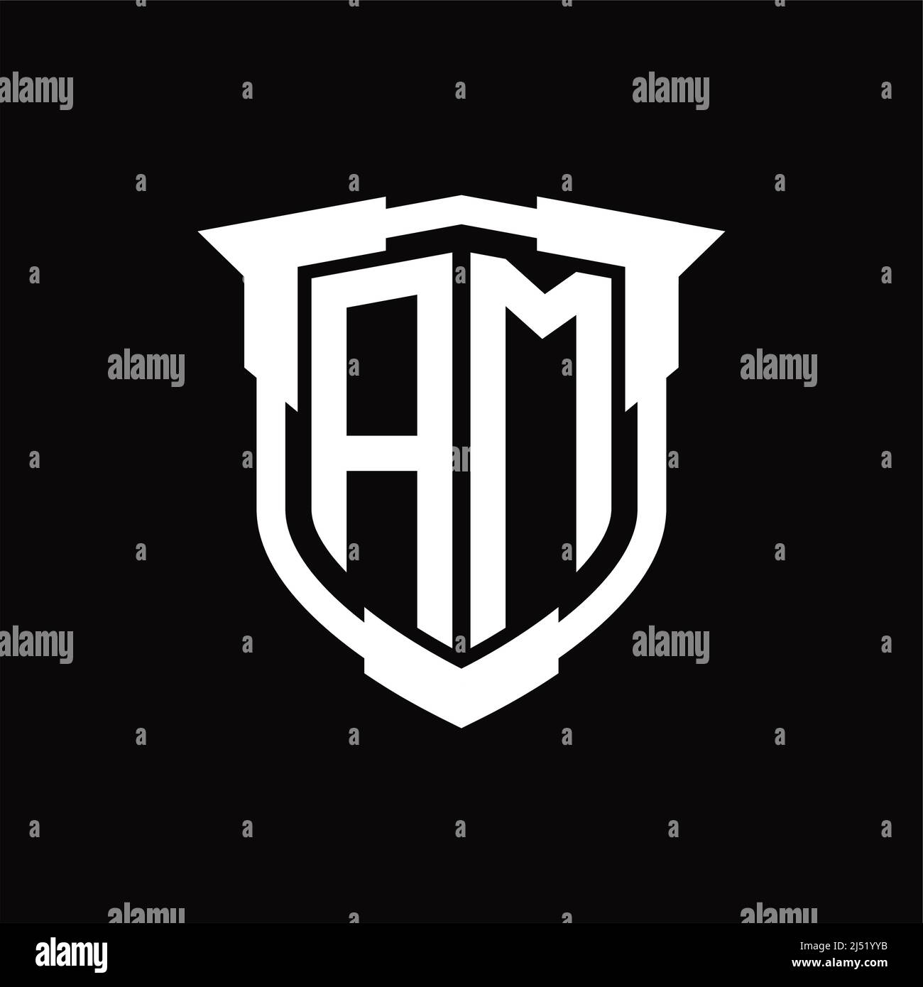 AM Logo monogram isolated on circle element design template Stock ...