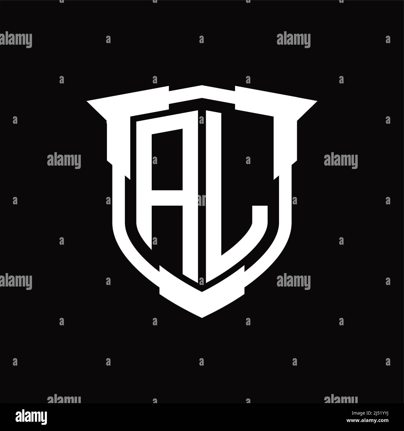 AL Logo monogram isolated on circle element design template Stock ...