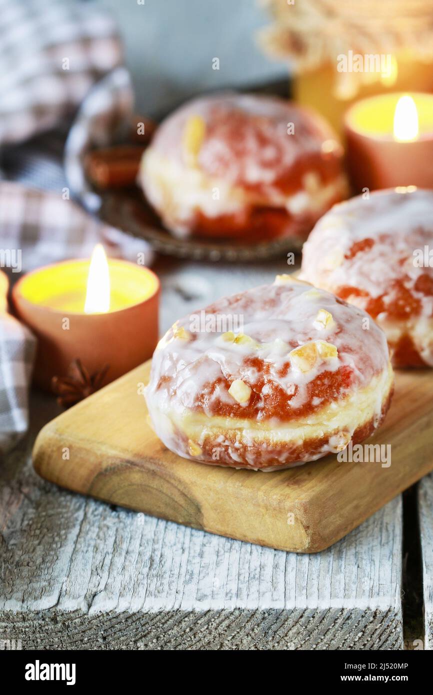 Fat Thursday celebration - traditional polish donuts filled with ...
