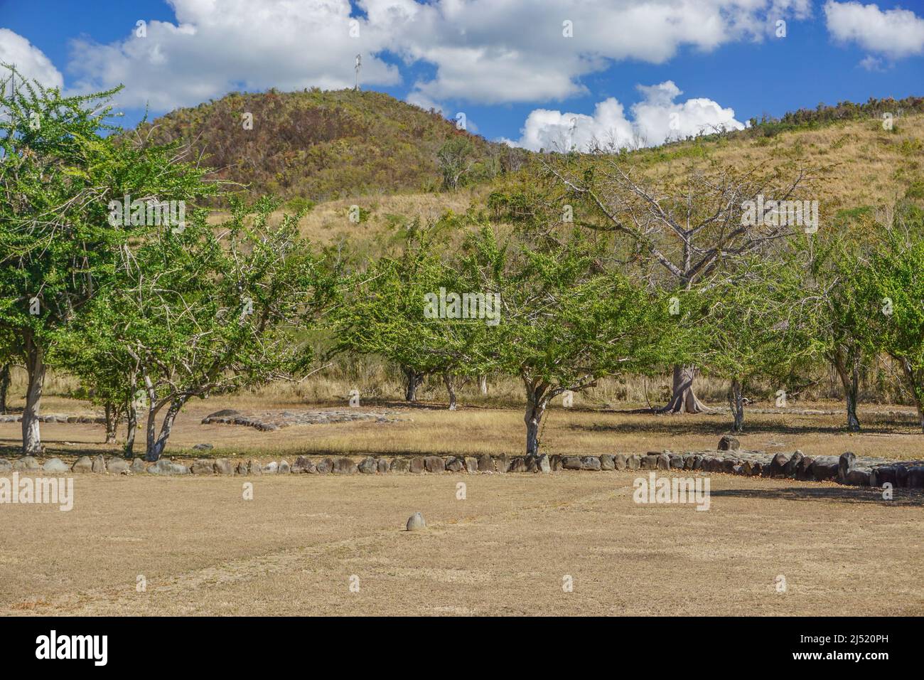 Ponce, Puerto Rico, USA: Main plaza at the Tibes Indigenous Ceremonial ...