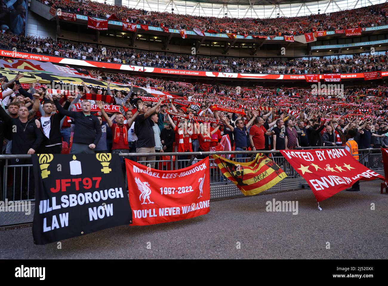 Liverpool fans - Manchester City v Liverpool, The Emirates FA Cup Semi ...