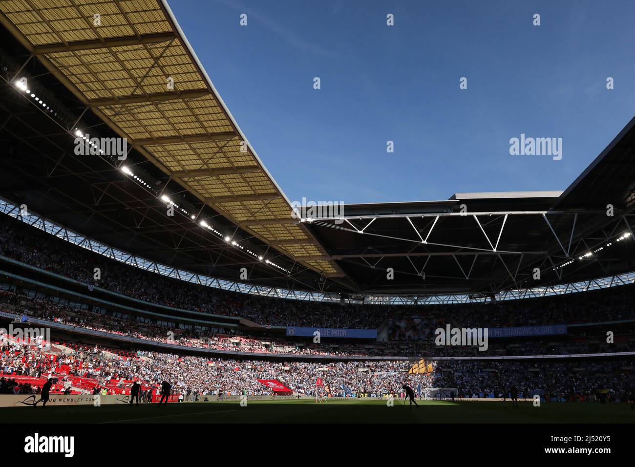 Wembley Stadium ahead of kick-off - Manchester City v Liverpool, The ...