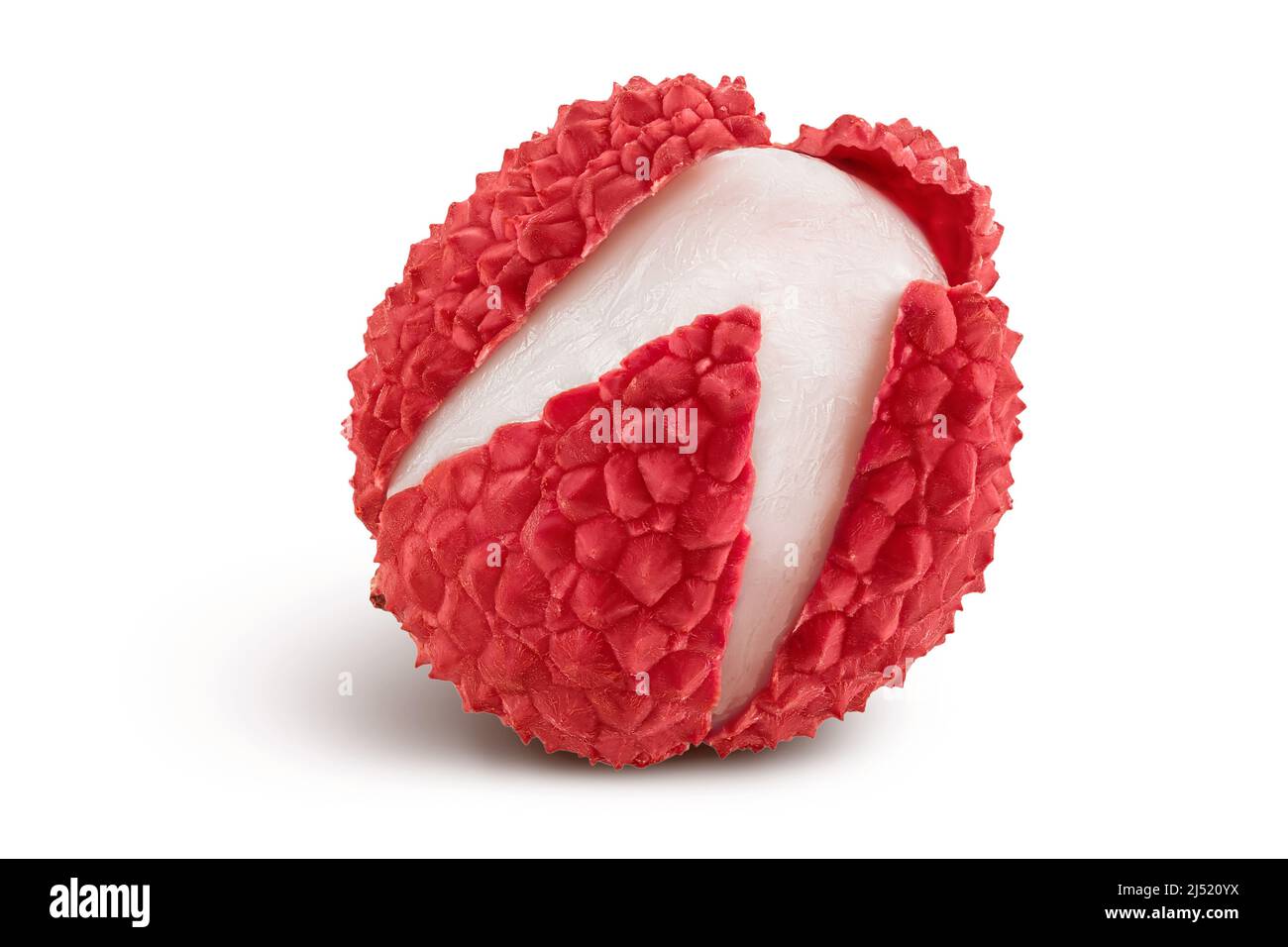 lychee fruit isolated on white background with clipping path and full ...