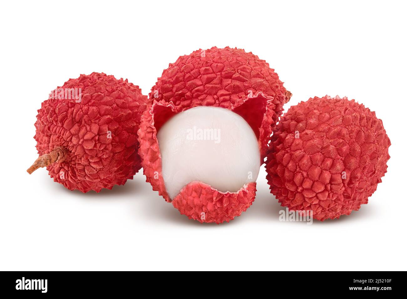 lychee fruit isolated on white background with clipping path and full ...