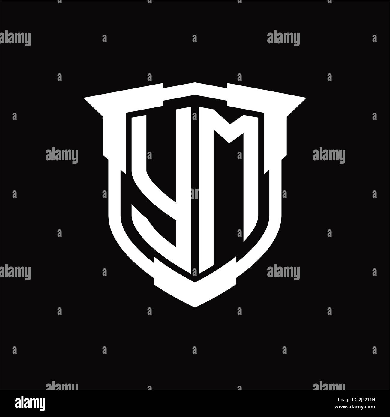 YM Logo monogram letter with shield shape design template Stock Vector Image & Art - Alamy