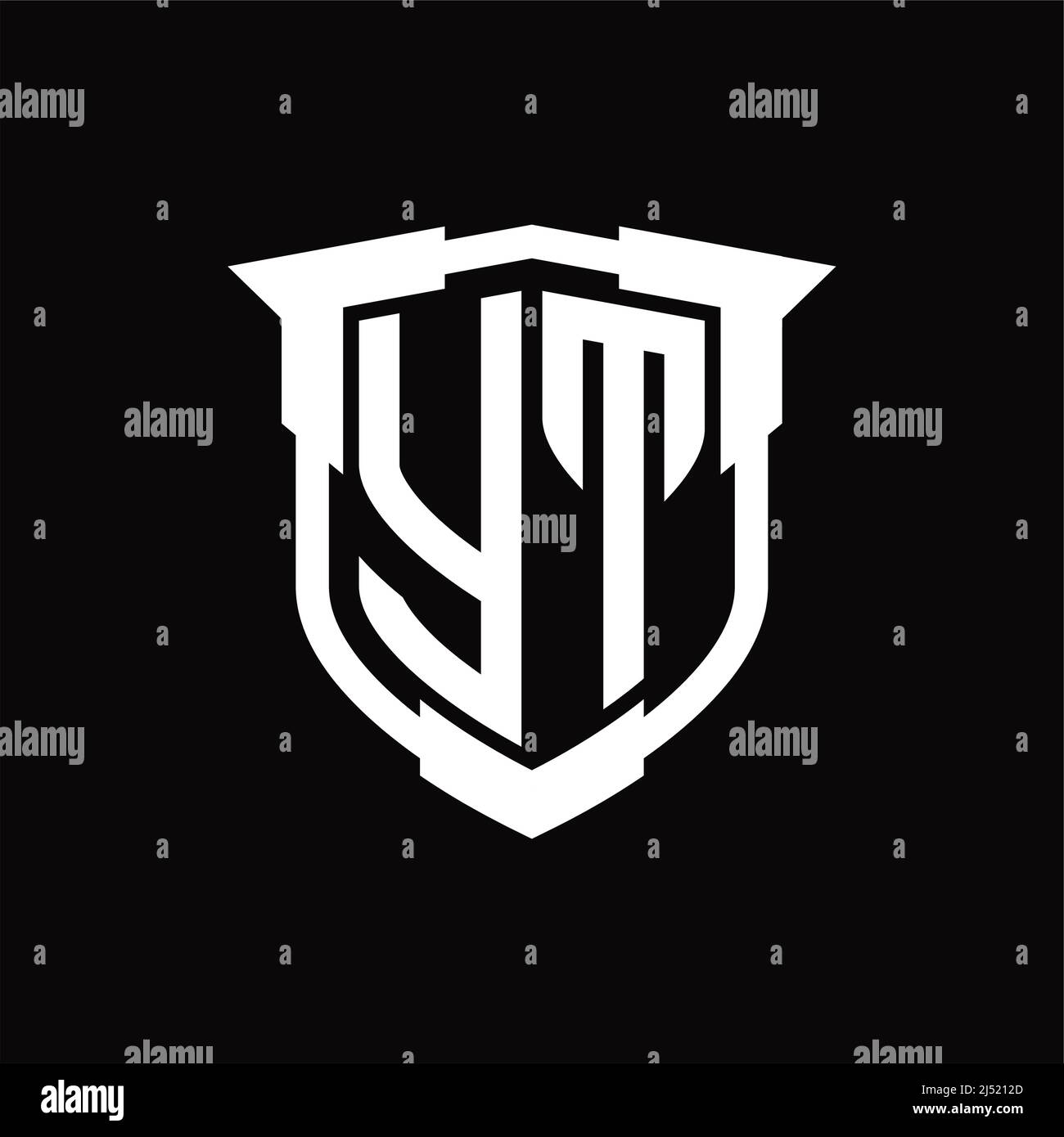 YT Logo monogram letter with shield shape design template Stock Vector Image & Art - Alamy