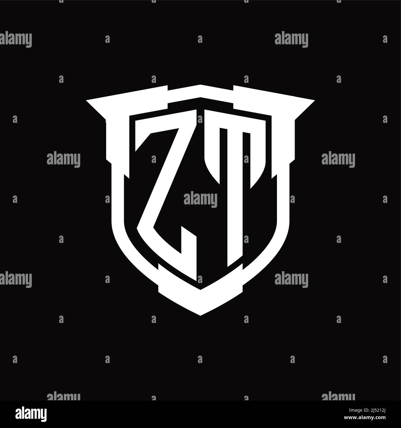 ZT Logo monogram letter with shield shape design template Stock Vector ... ZT Logo monogram letter with shield shape design template Stock Vector ...
