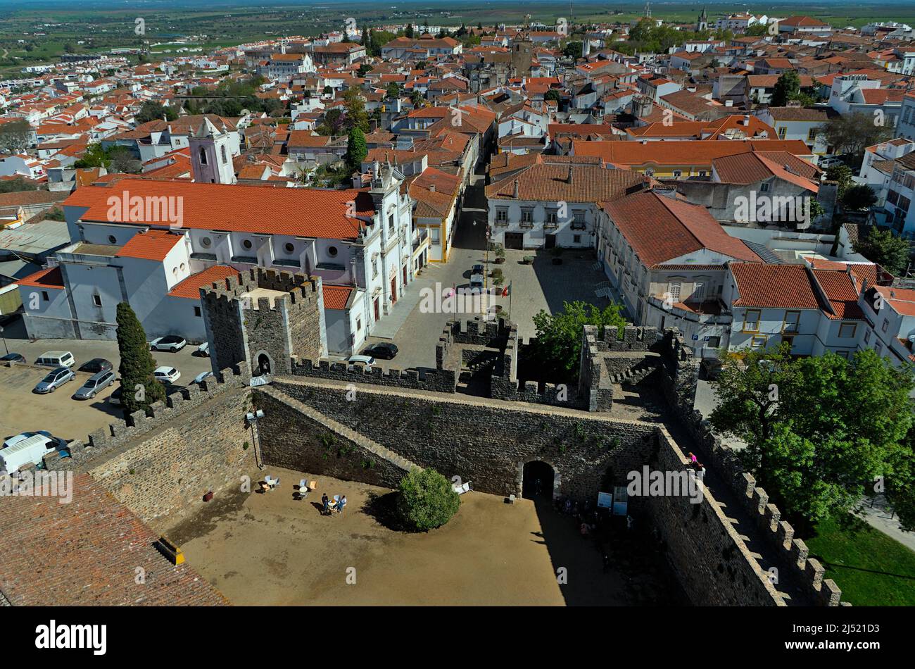 Travel scene in the Medieval Castle of Beja. Alentejo, Portugal Stock ...