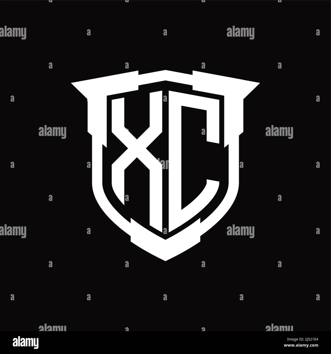 XC Logo monogram letter with shield shape design template Stock Vector Image & Art - Alamy