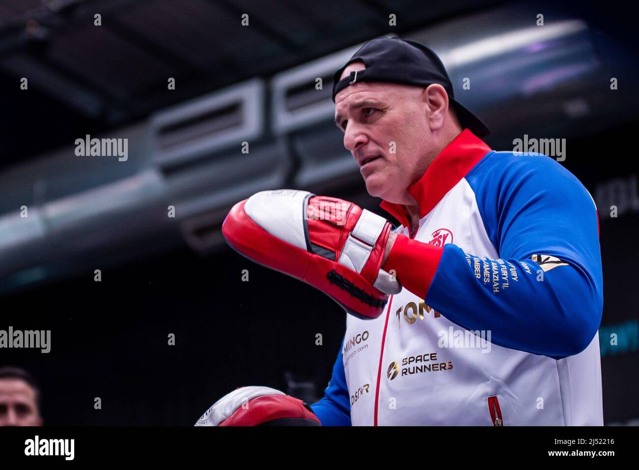LONDON, ENGLAND - APRIL 19: John Fury during the Open Workout prior to ...