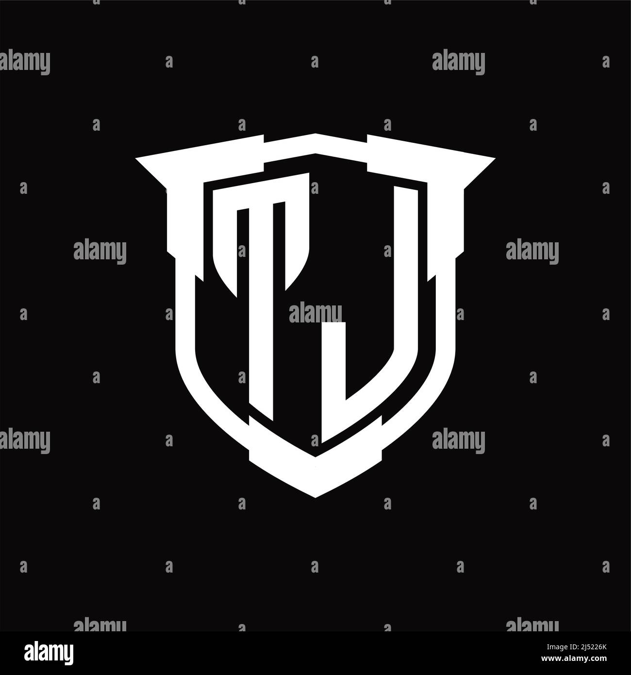 TJ Logo monogram letter with shield shape design template Stock Vector Image & Art - Alamy