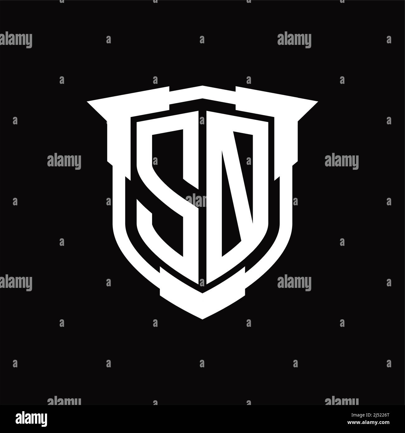 SO Logo monogram letter with shield shape design template Stock Vector ...