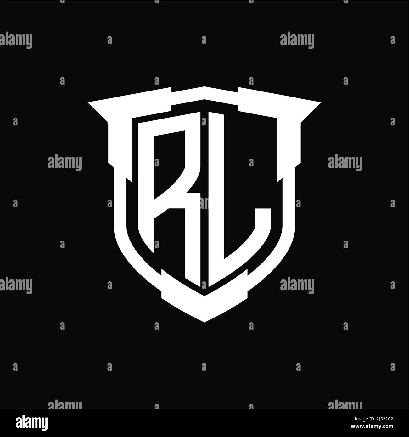 RL Logo monogram letter with shield shape design template Stock Vector Image & Art - Alamy