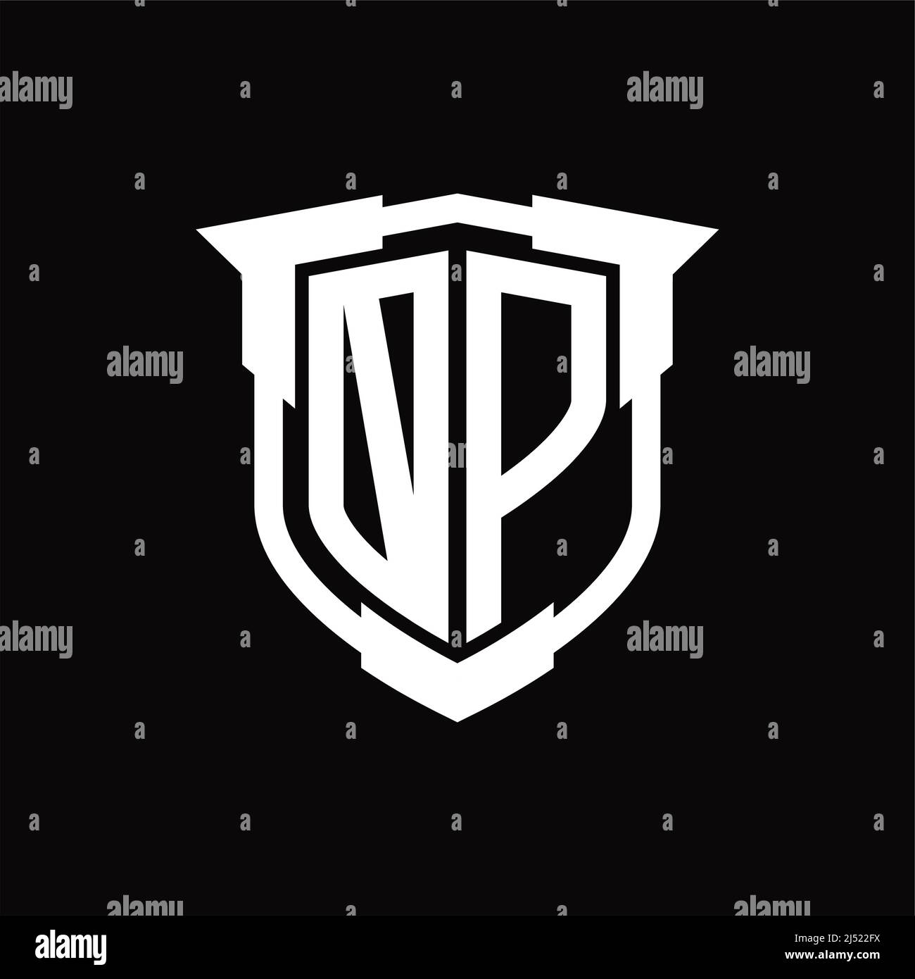 OP Logo monogram letter with shield shape design template Stock Vector ...