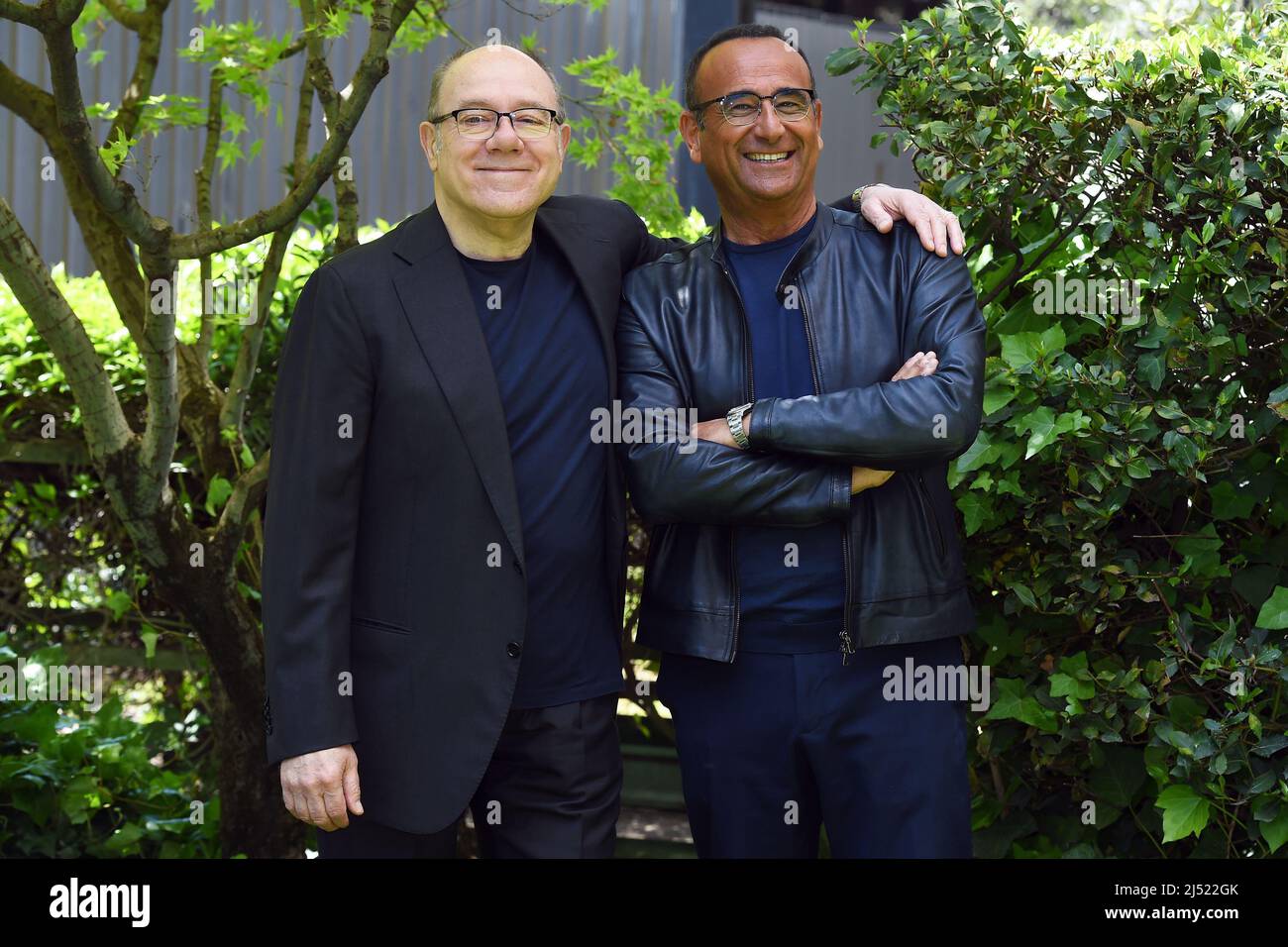 19th April 2022; Carlo Verdone and Carlo Conti during Tv Broadcast The ...