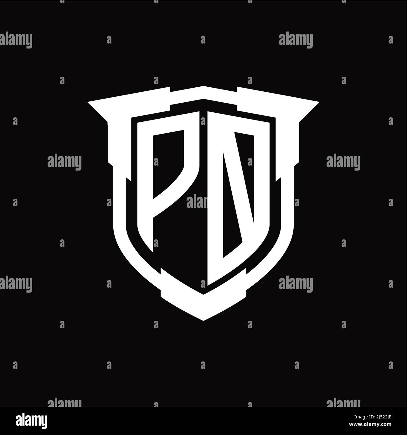 PO Logo monogram letter with shield shape design template Stock Vector ...