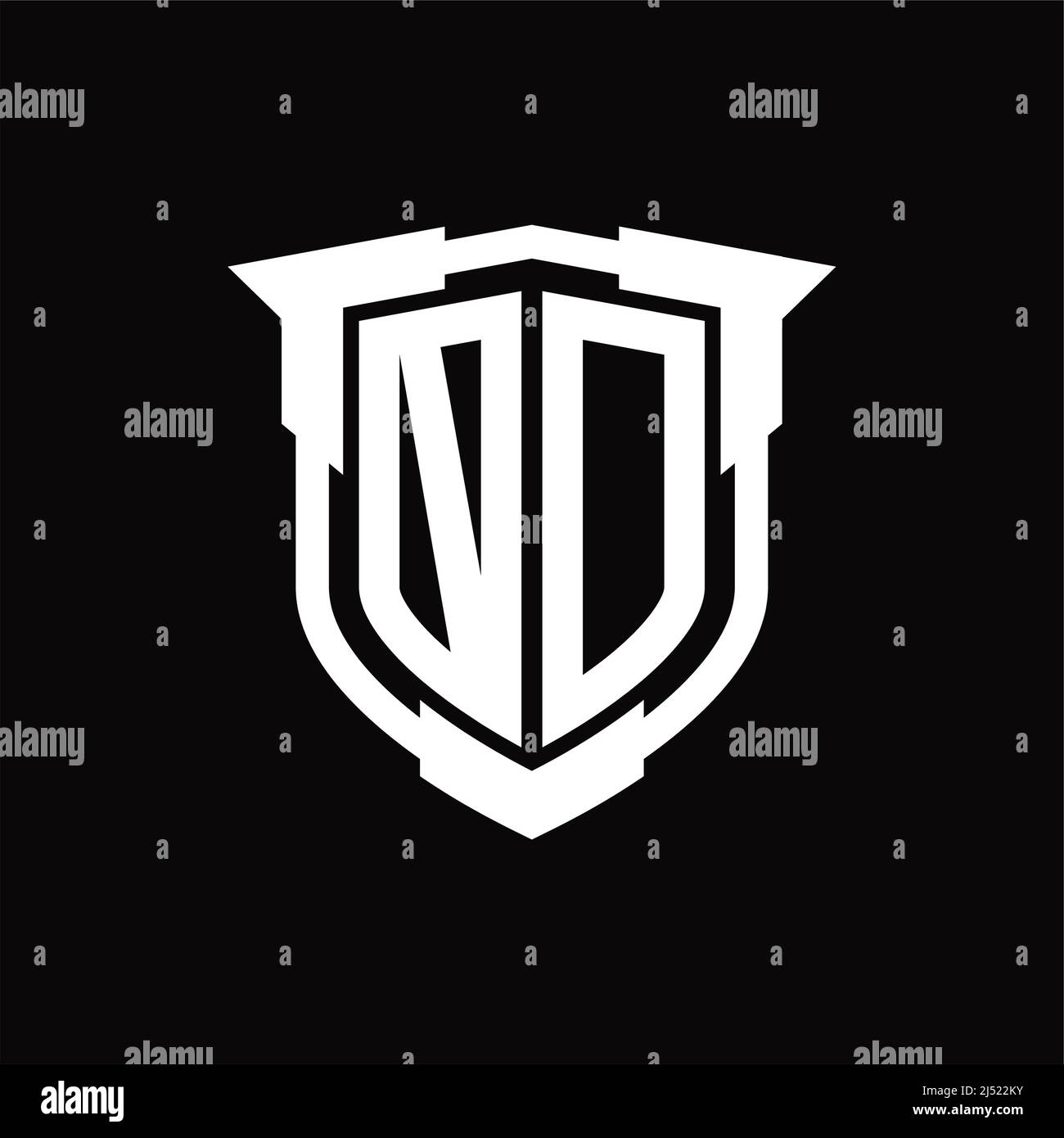 OD Logo monogram letter with shield shape design template Stock Vector ...