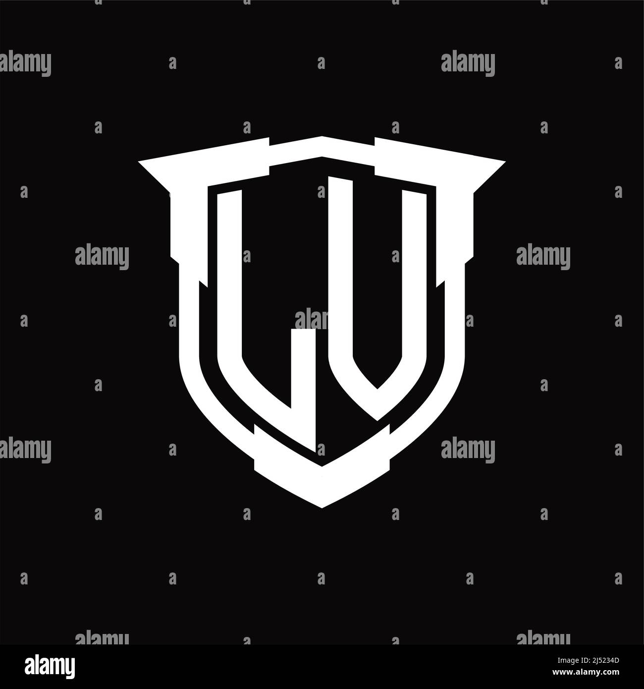 LV Logo monogram letter with shield shape design template Stock Vector ...