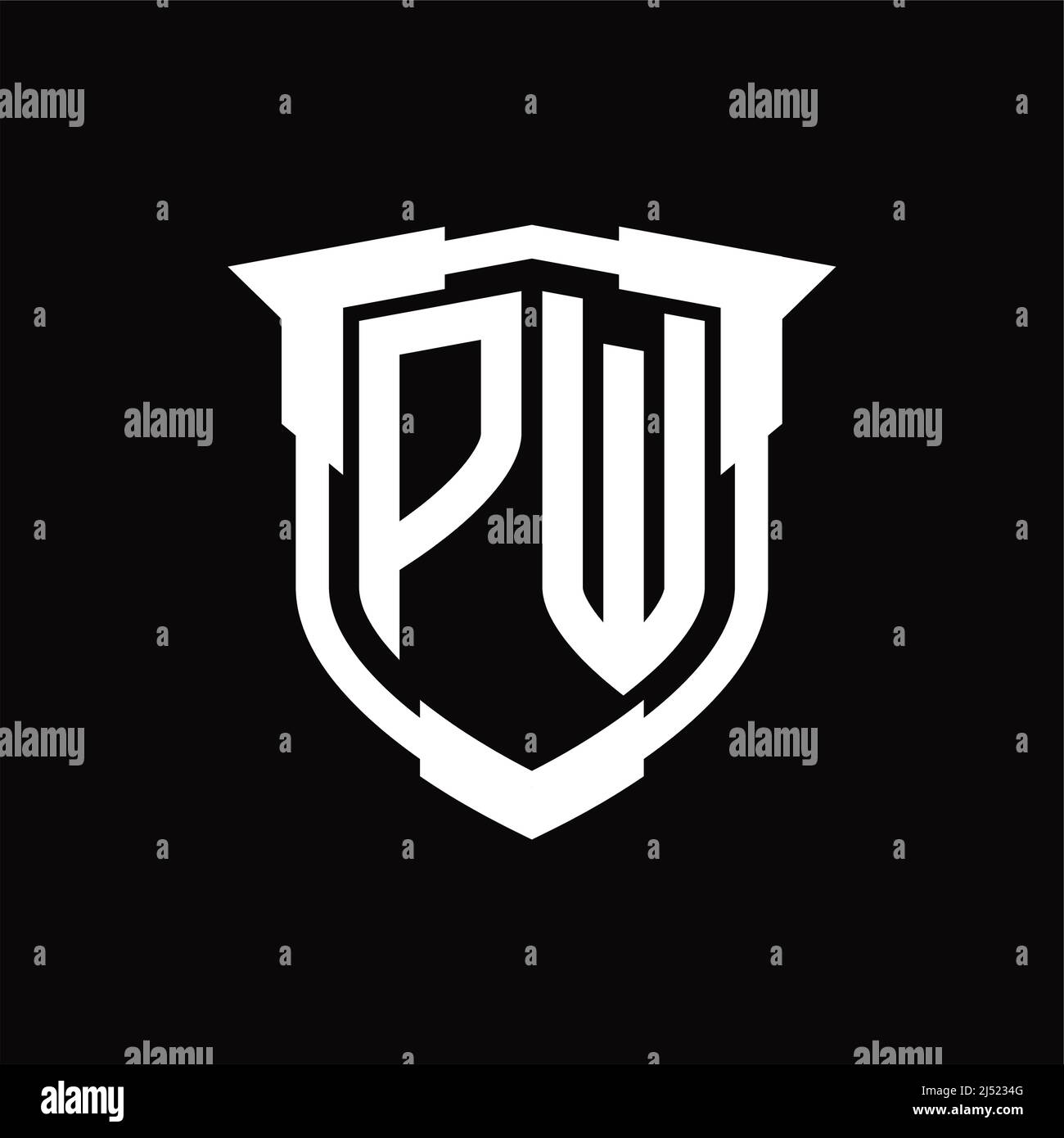 Pw logo Stock Vector Images - Alamy