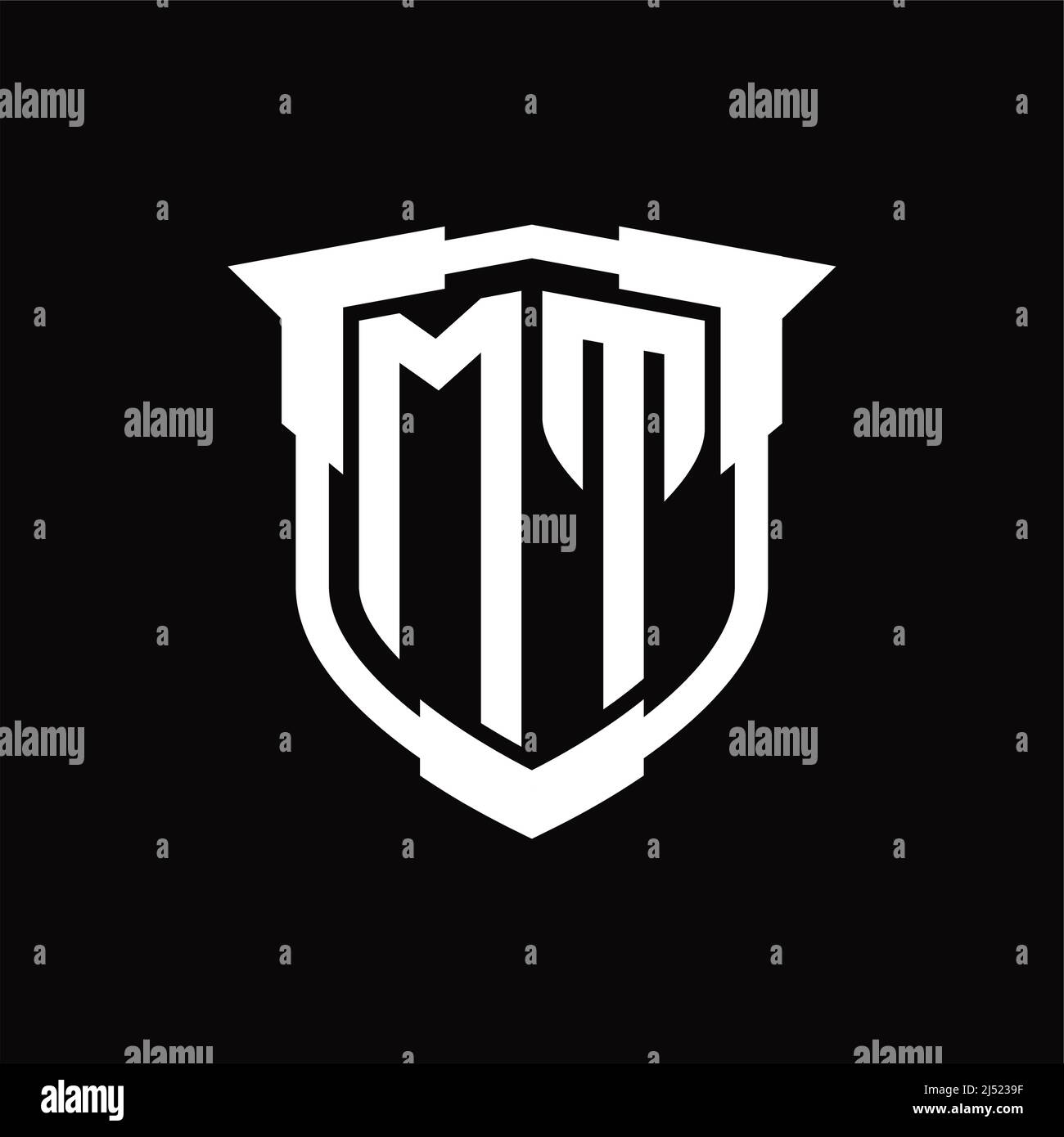 MT Logo monogram letter with shield shape design template Stock Vector Image & Art - Alamy