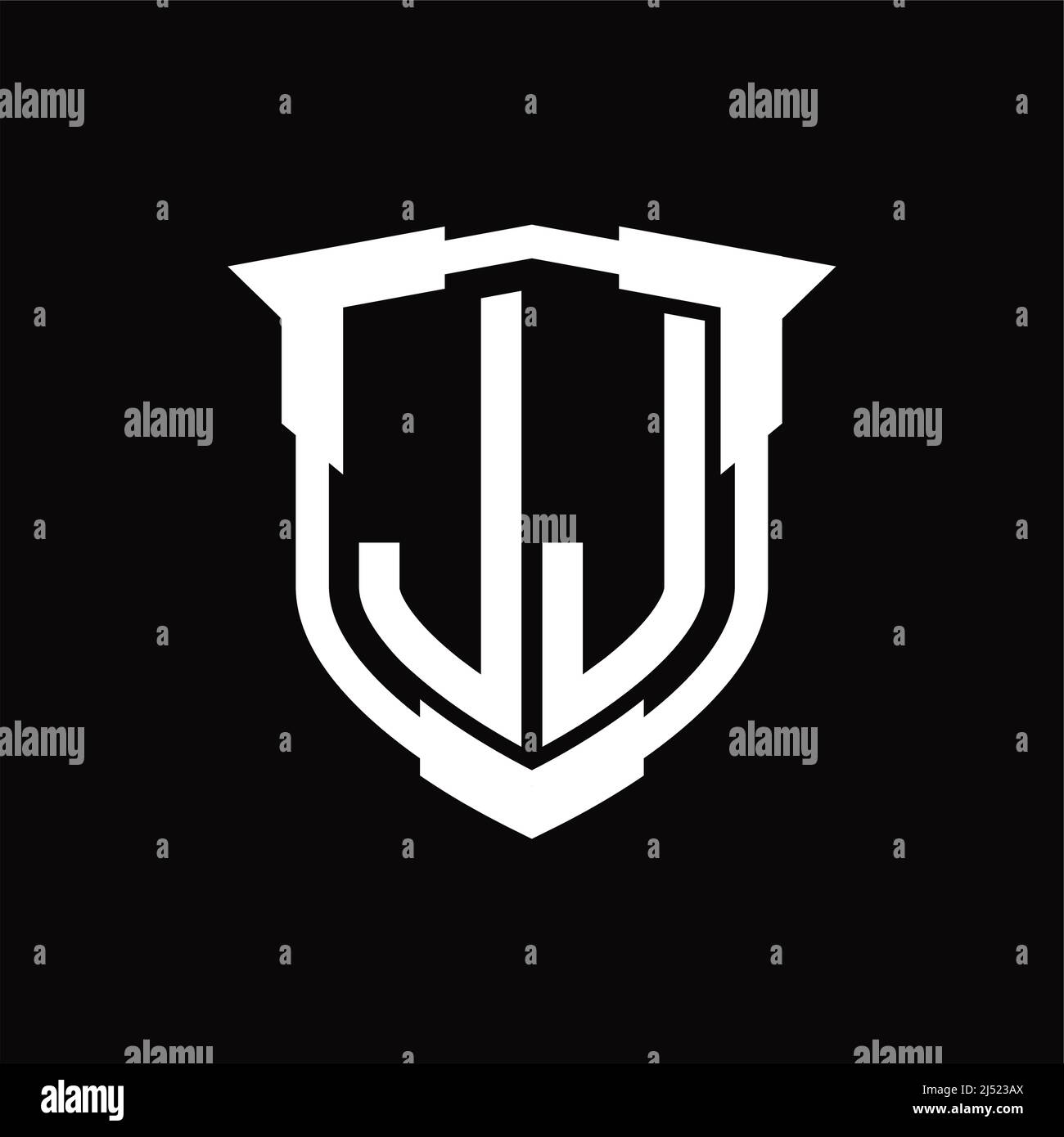 JJ Logo monogram letter with shield shape design template Stock Vector Image & Art - Alamy
