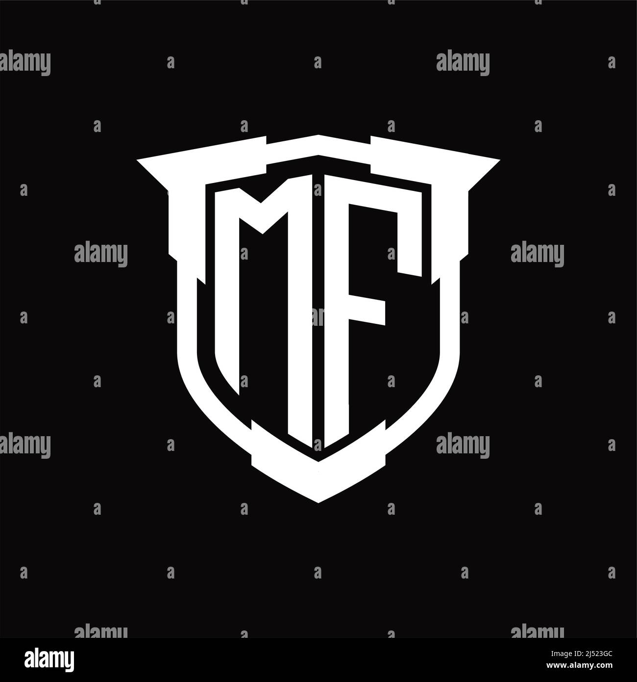 MF Logo monogram letter with shield shape design template Stock Vector Image & Art - Alamy