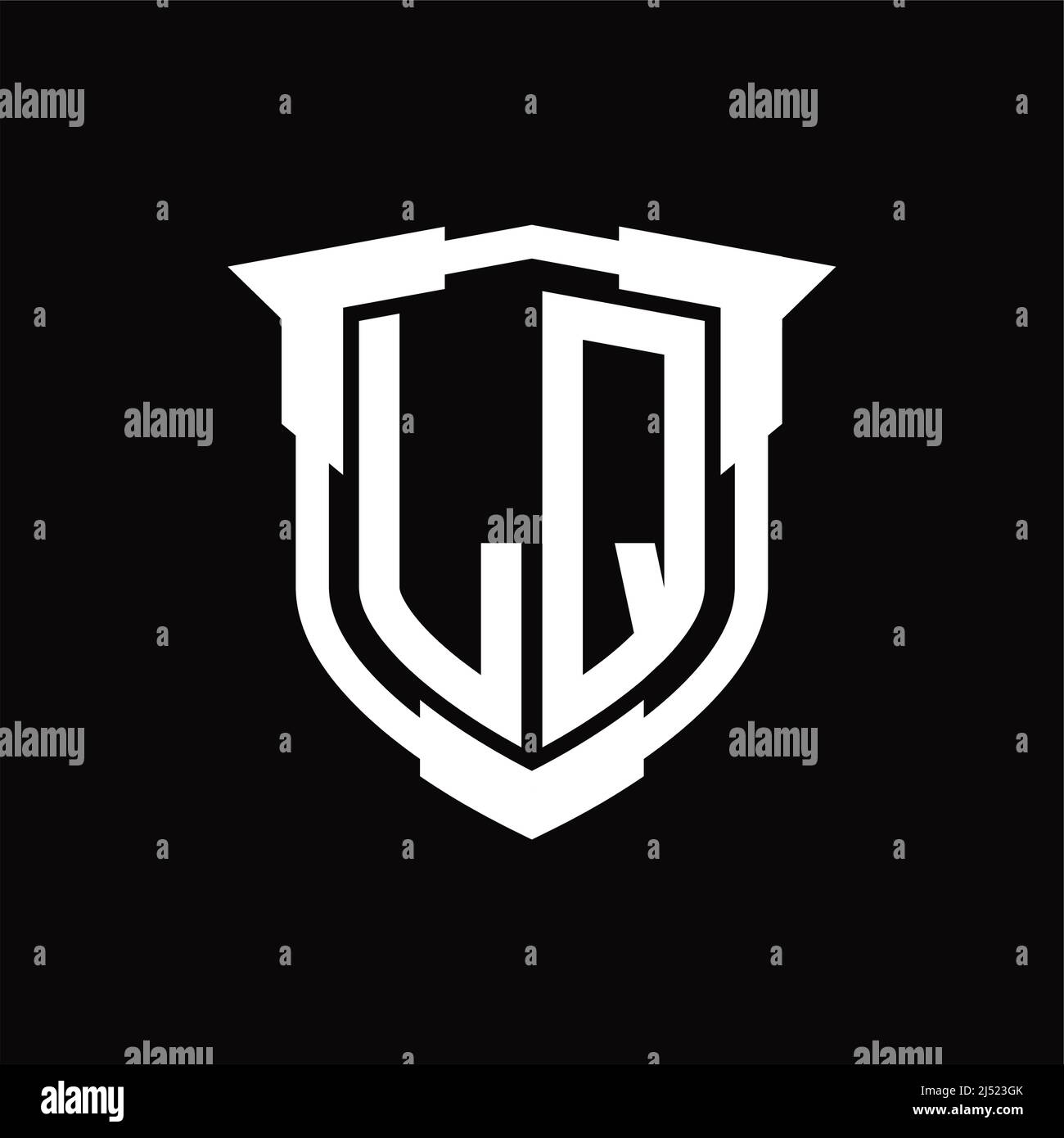 LQ Logo monogram letter with shield shape design template Stock Vector Image & Art - Alamy