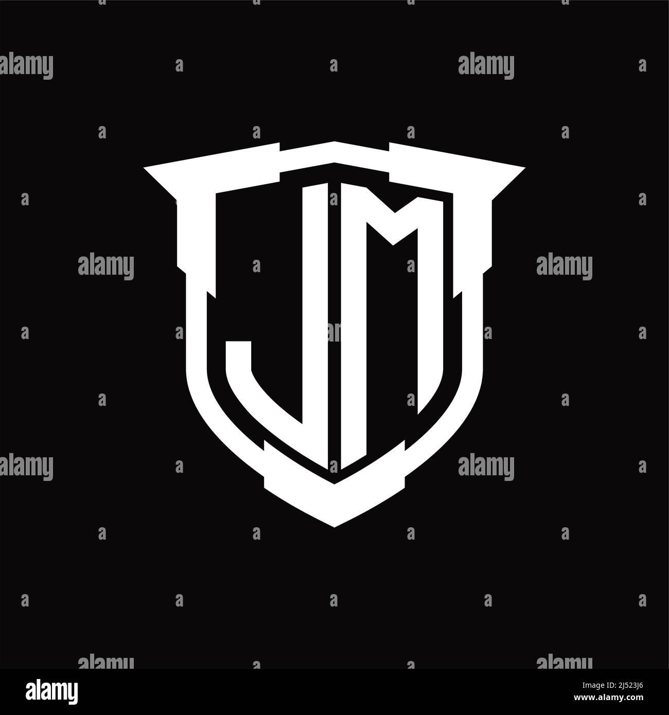 JM Logo monogram letter with shield shape design template Stock Vector Image & Art - Alamy
