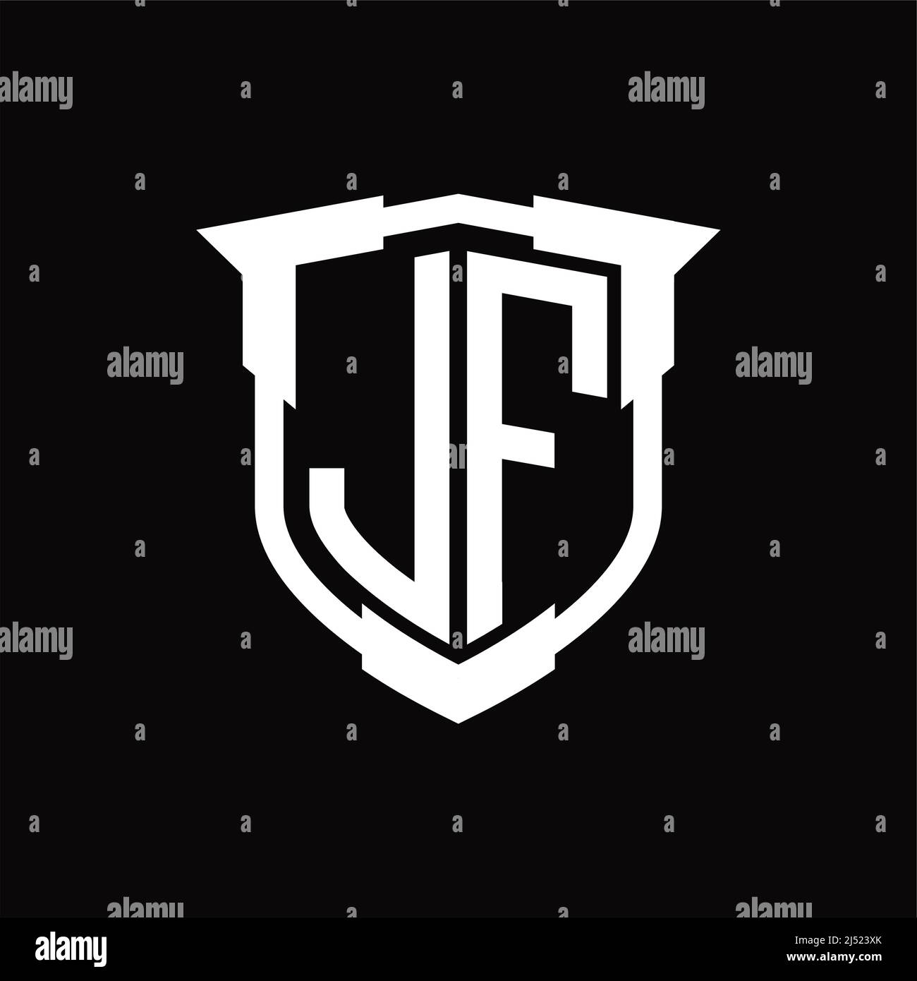 JF Logo monogram letter with shield shape design template Stock Vector Image & Art - Alamy