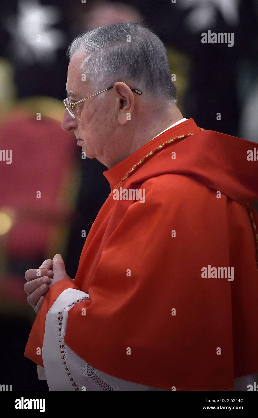 Cardinal Giuseppe Bertello.Pope Francis the ceremony of the Good Friday ...