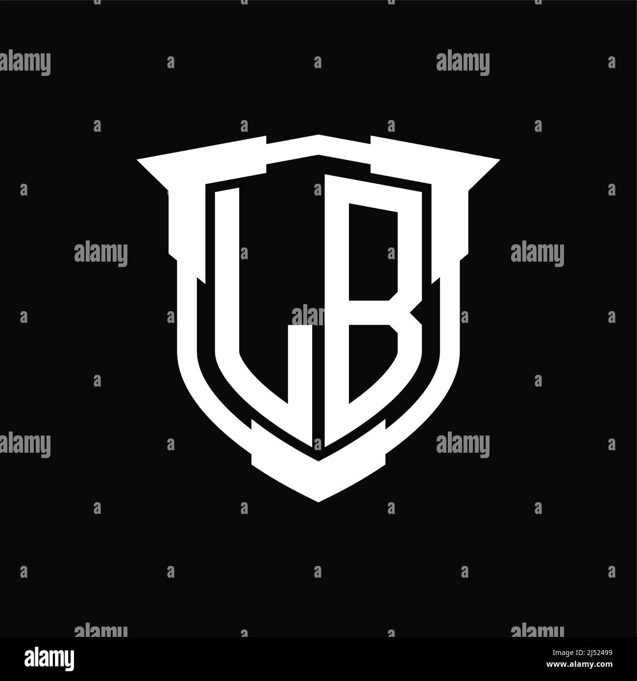 LB Logo monogram letter with shield shape design template Stock Vector Image & Art - Alamy