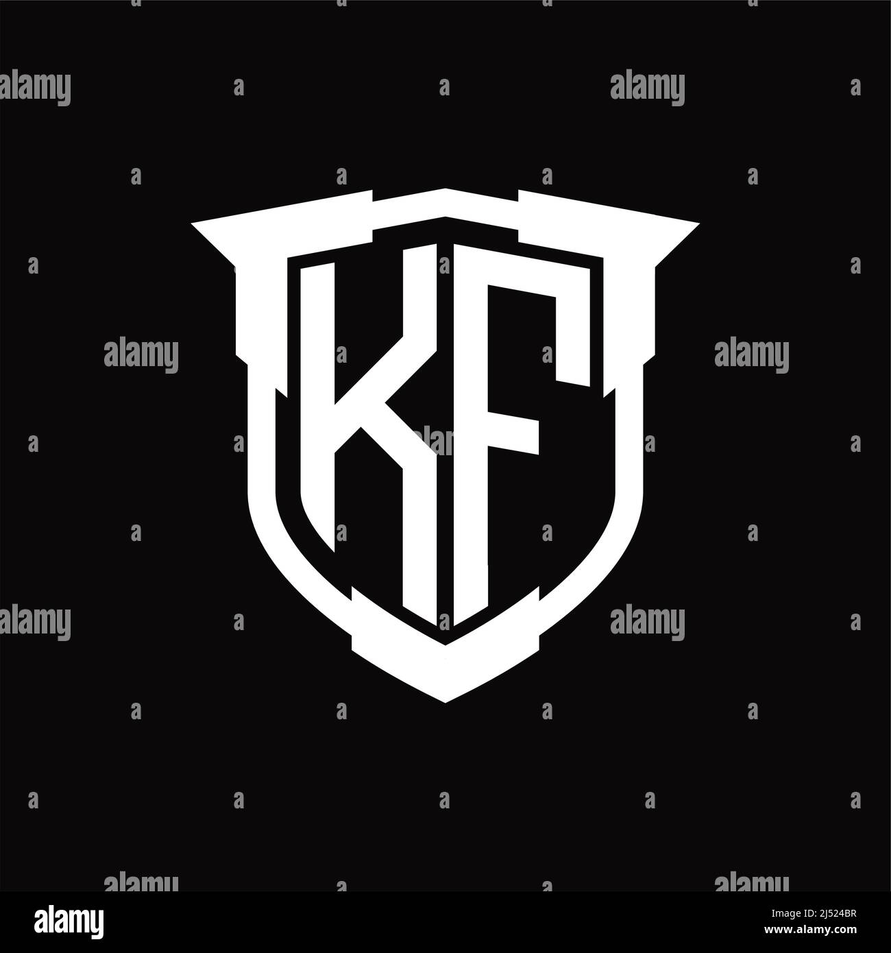KF Logo monogram letter with shield shape design template Stock Vector Image & Art - Alamy