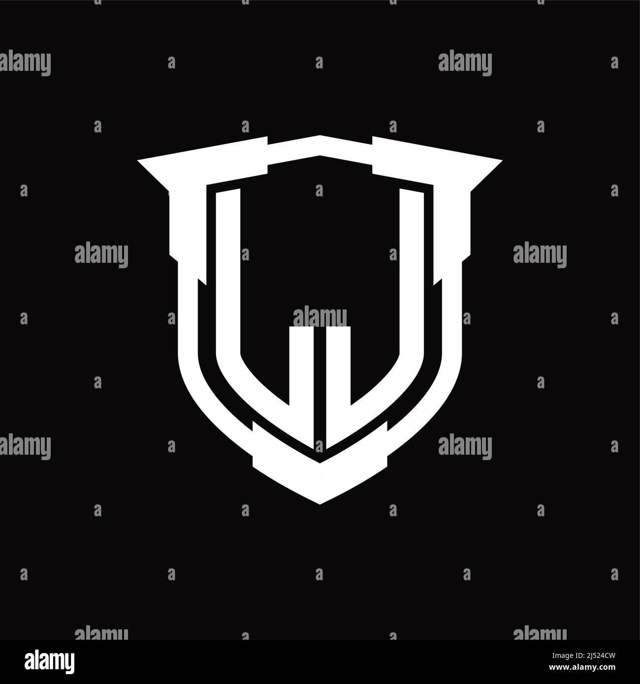 LJ Logo monogram letter with shield shape design template Stock Vector Image & Art - Alamy