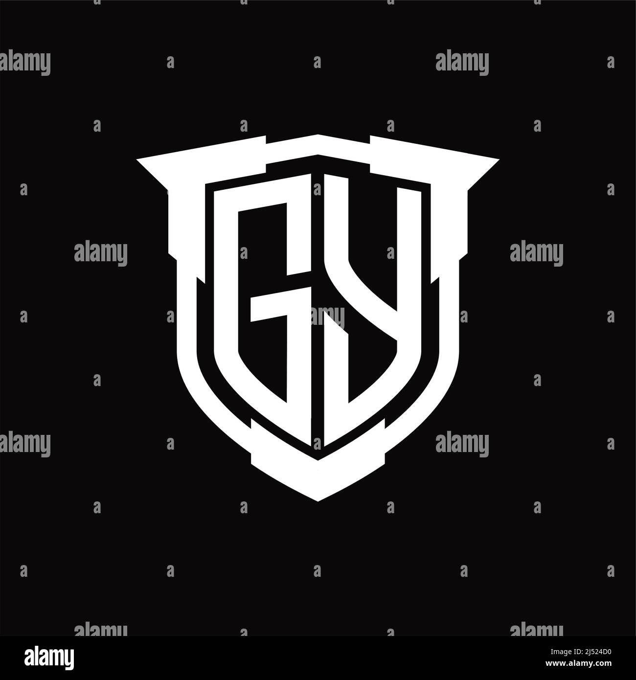 GY Logo monogram letter with shield shape design template Stock Vector Image & Art - Alamy